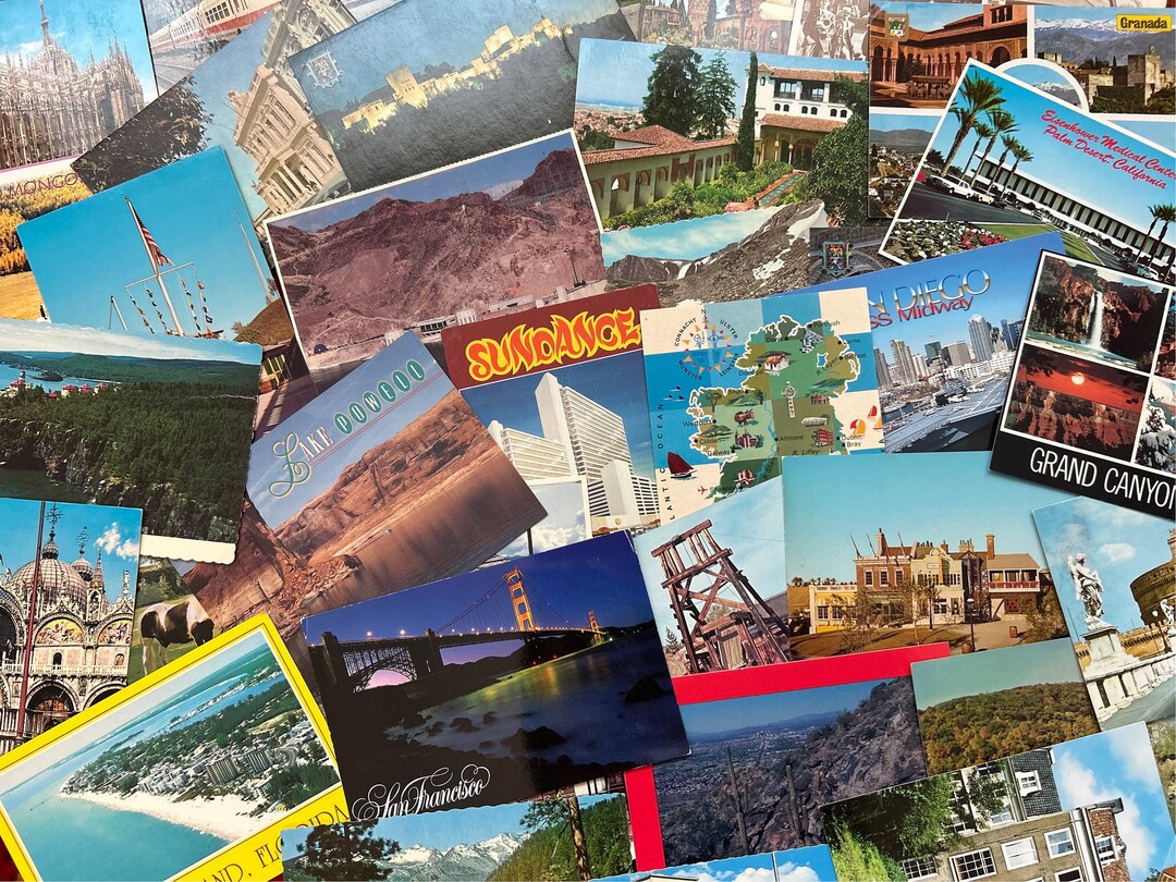100 Modern 4x6 Postcards / Random Selection From US and International ...
