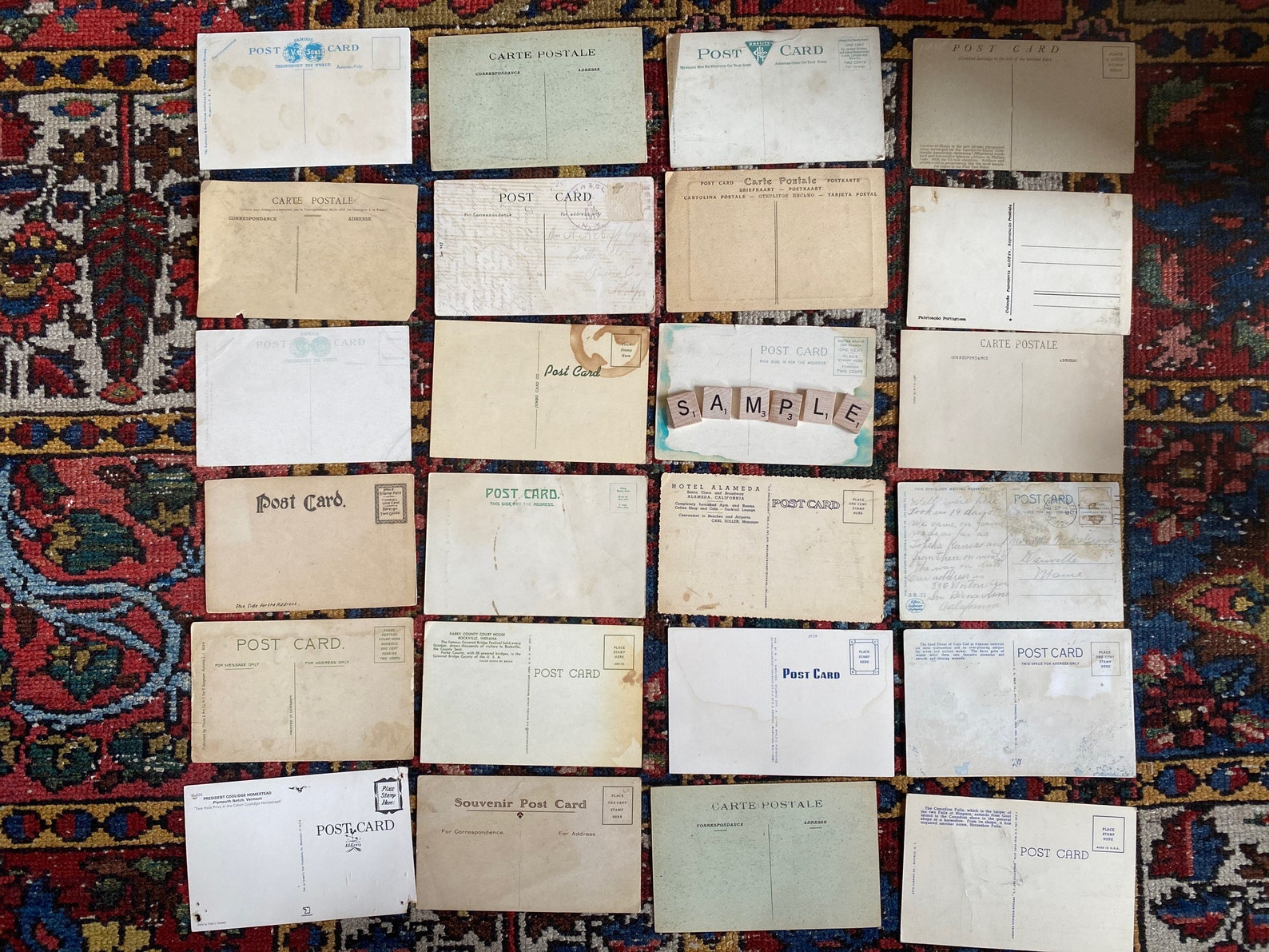 24 Weathered Damaged Bent Vintage Postcards Perfect for - Etsy