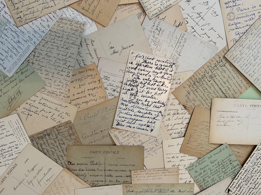 20 Vintage Postcards With Travel Notes, Letters, Journal or Diary ...