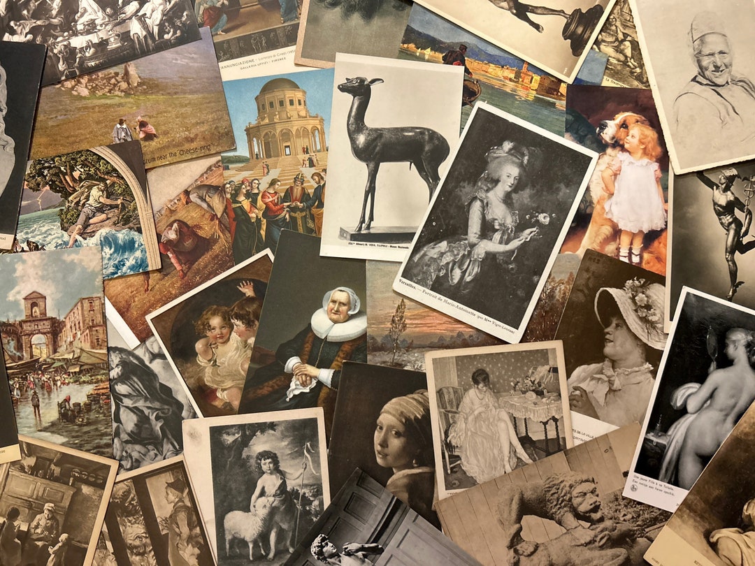 20 Vintage Unused Art Postcards — Perfect for Wedding Guest Books ...