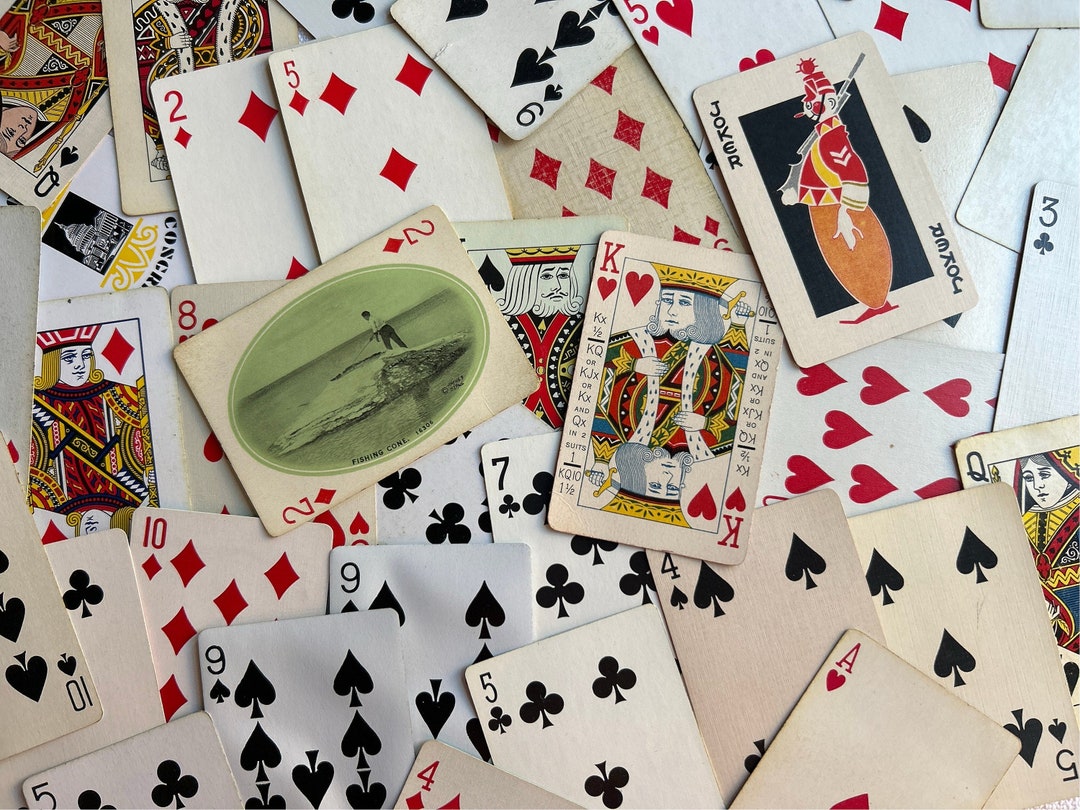 50 Vintage Playing Cards / Random Selection / Perfect for Trading ...