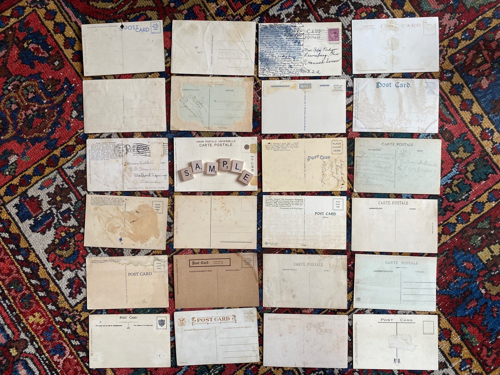 24 Weathered Damaged Bent Vintage Postcards Perfect for - Etsy