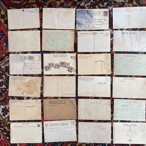 24 Weathered, Damaged, Bent Vintage Postcards, Perfect for Junk ...
