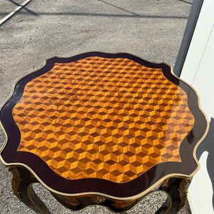 Louis XV Elegant Parquetry Inlay Table - Etsy