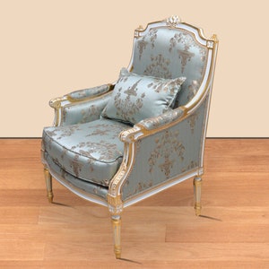 French Chair Light Blue Chair Furniture Baroque Rococo Interior Design ...