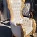 Throne Chair Golden Finish Arm Chair - Etsy