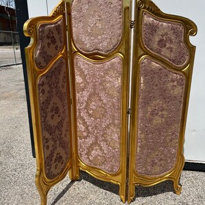 Vintage French Louis XV Style Three-panel Screen in Gilt Wood Room ...