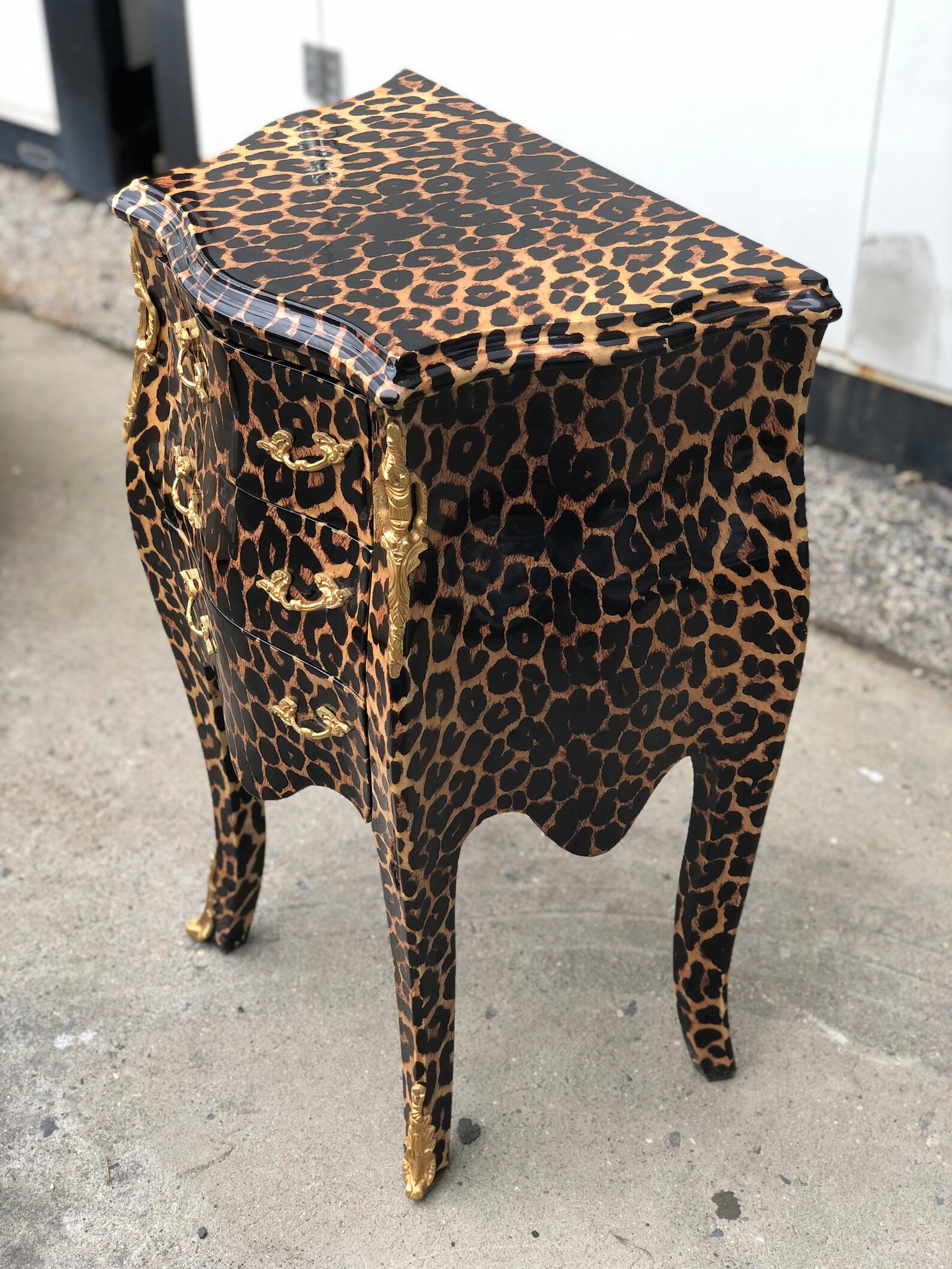 Leopard Chest of Drawers Side Table Nightstand Animal Print - Etsy