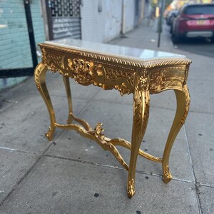Gilded Console Table, Gold Console Table,louis XVI Gilded Side Table - Etsy
