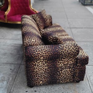 Leopard Animal Print French Style Settee Vintage Loveseat Big Sofa - Etsy