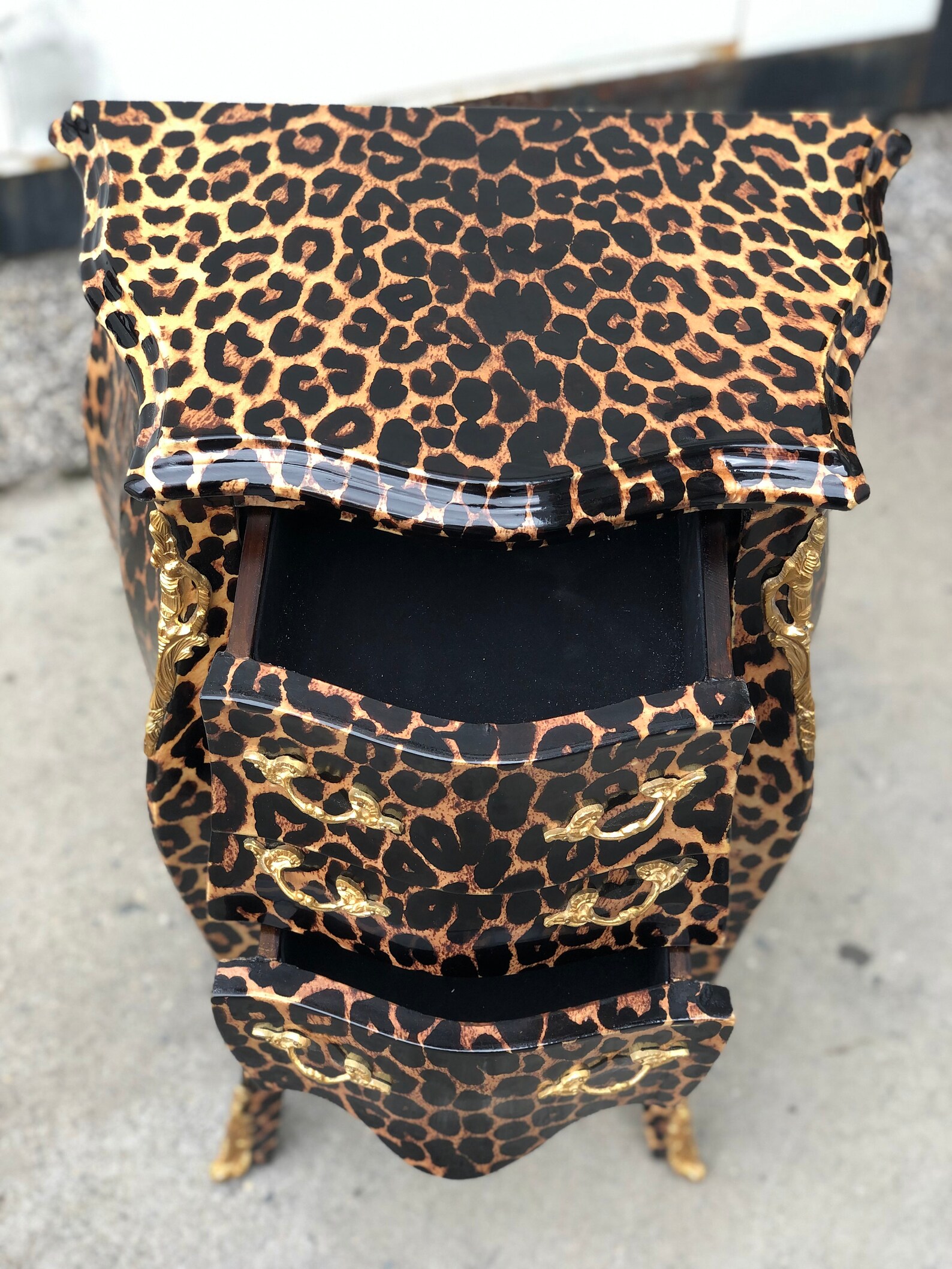 Leopard Chest of Drawers Side Table Nightstand Animal Print - Etsy