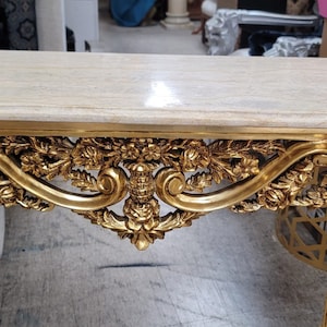 Gilded Console Table Gold Console Tablelouis XVI Gilded Side - Etsy
