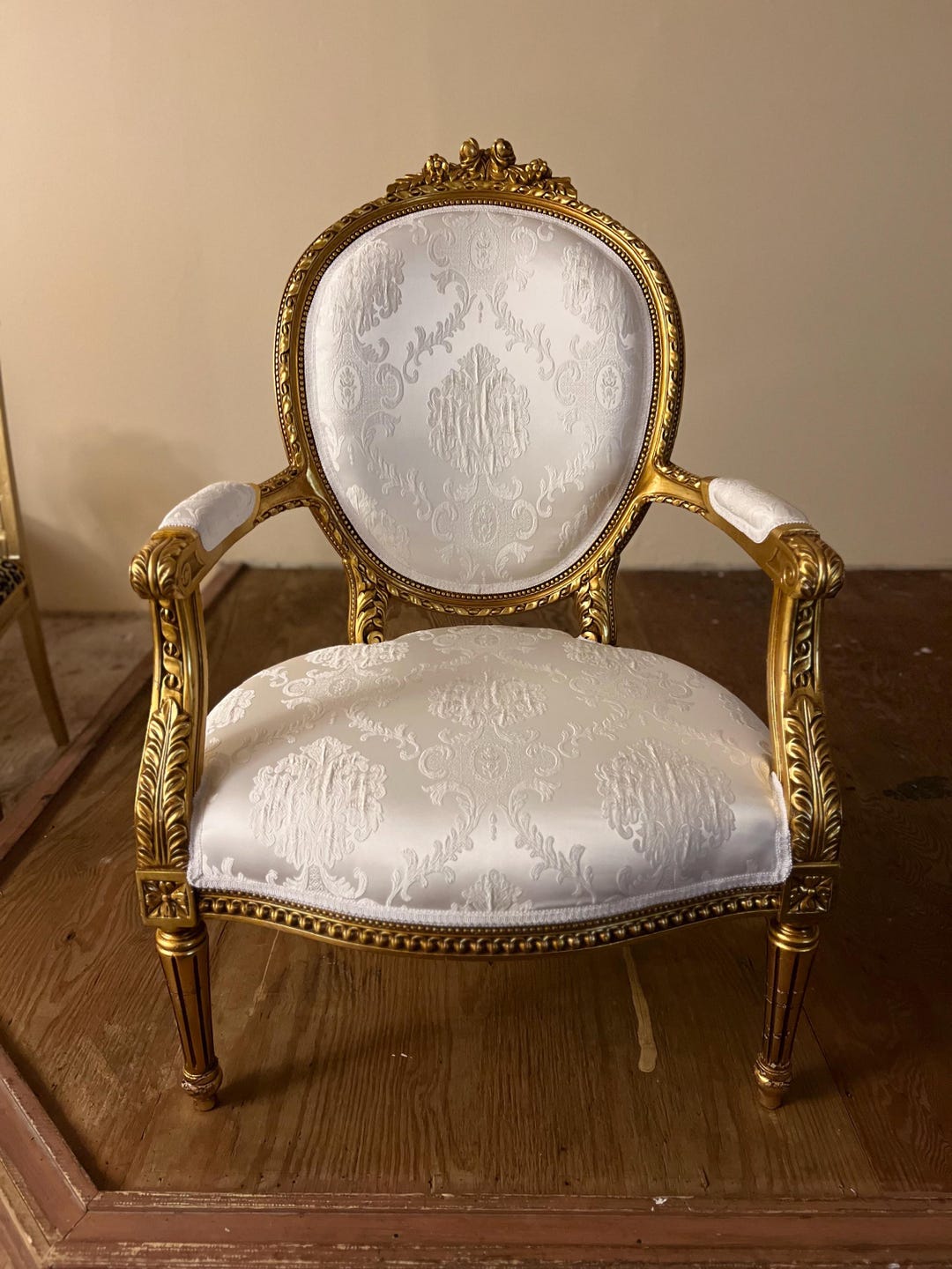 Louis XV Style Gold Gilt Parlor Chair Armchair - Etsy