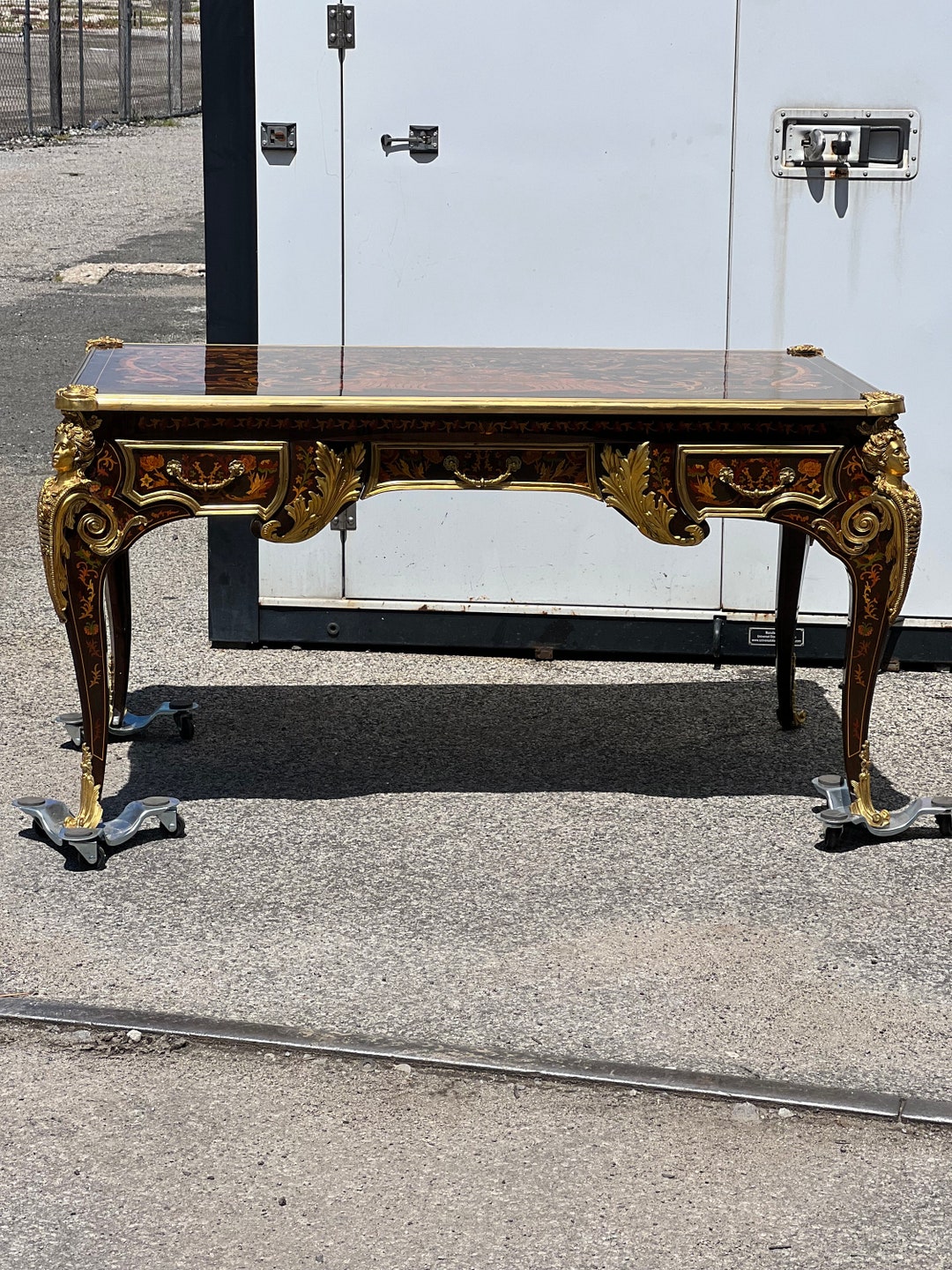 Made to Order Louis XIV Marquetry Big Desk - Etsy