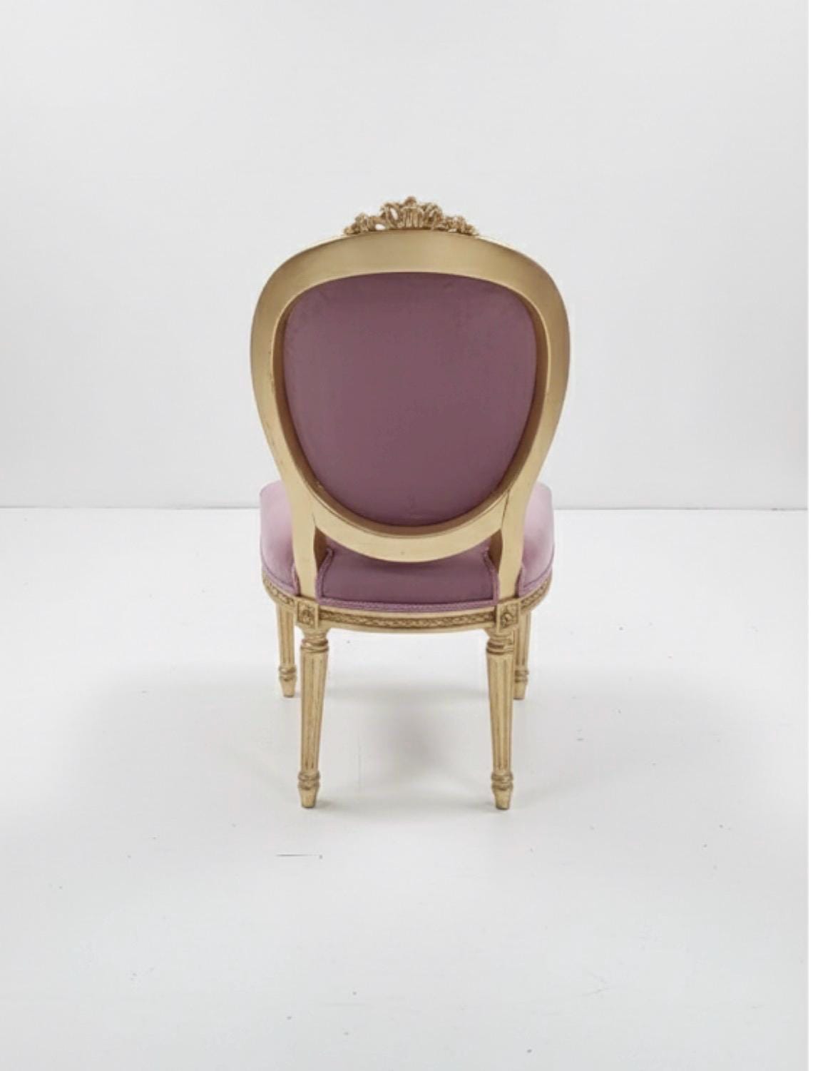 Pink Gold Leaf Louis XV Chair - Etsy