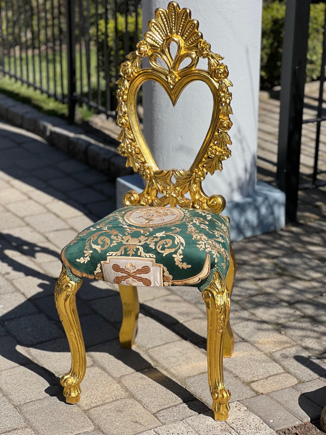 Pair of Real Gold Leaf Side Chairs Louis XV Style - Etsy