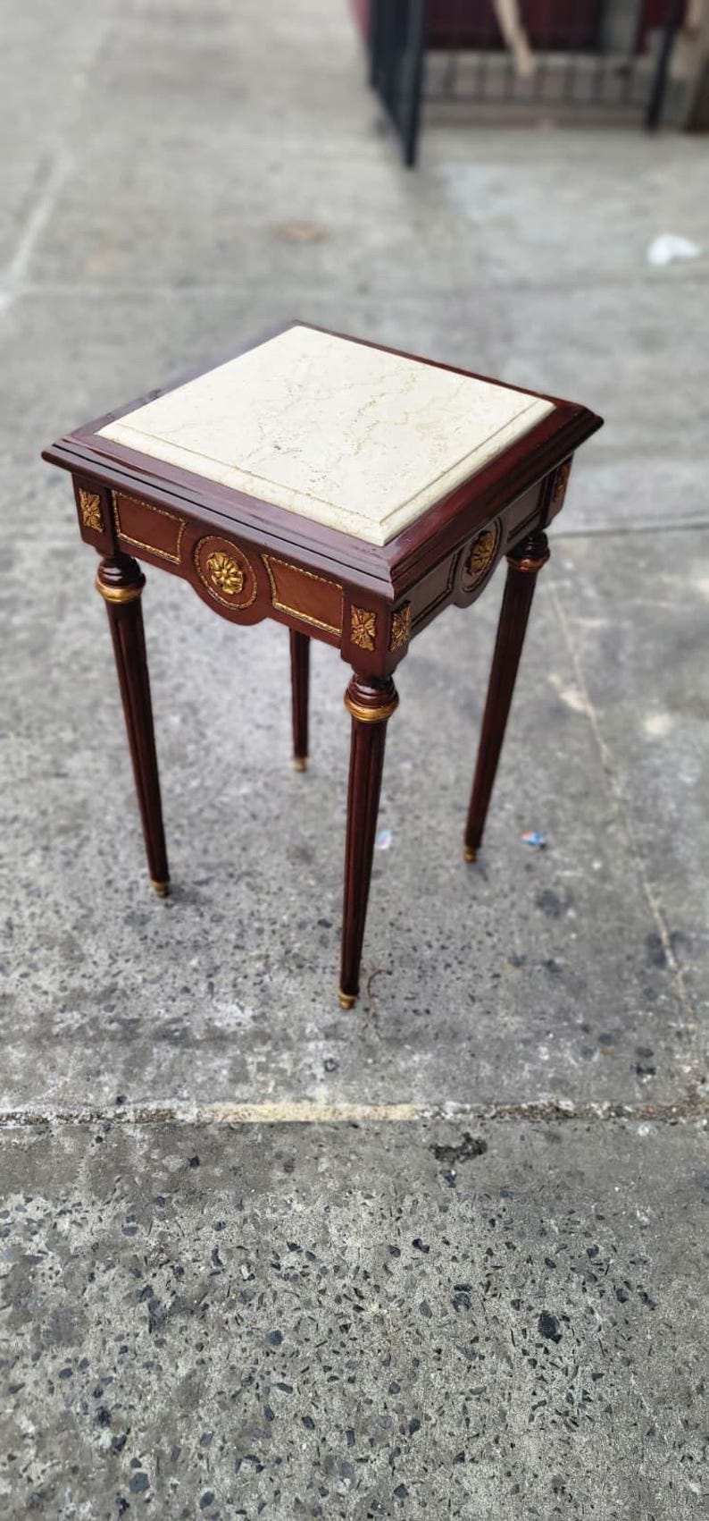 Marble Top Side Table French Style - Etsy