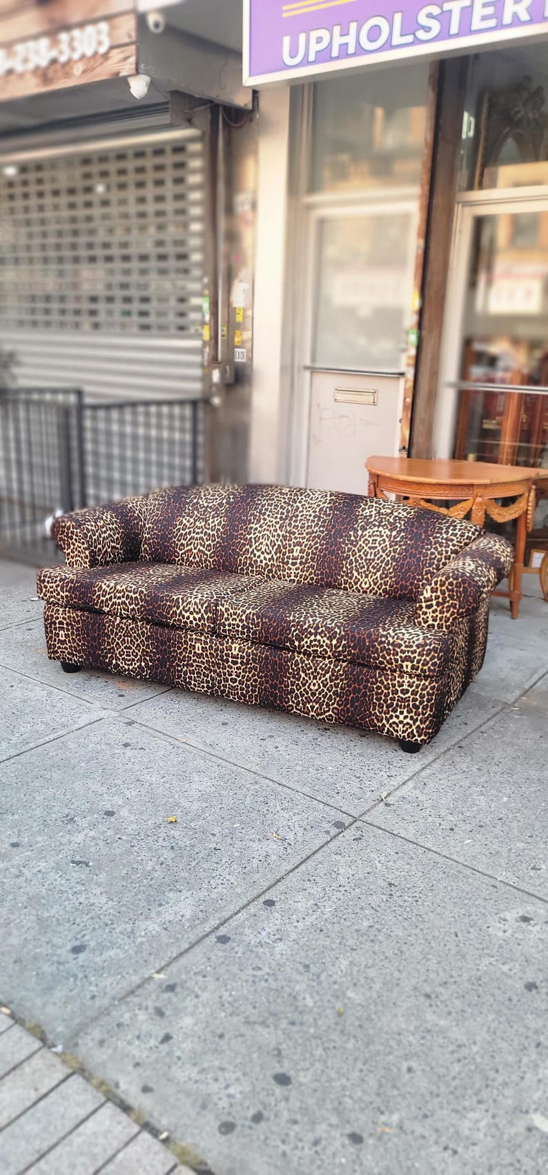 Leopard Animal Print French Style Settee Vintage Loveseat Big Sofa - Etsy