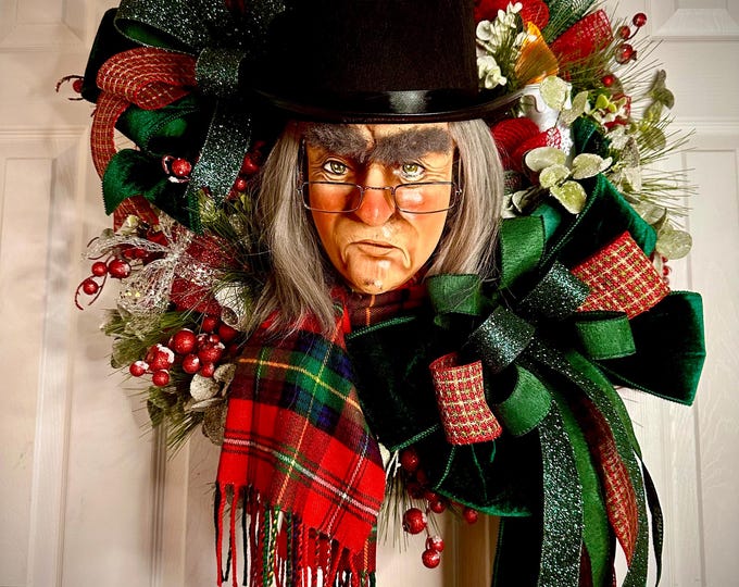 Scrooge Holiday Christmas Wreath - Etsy