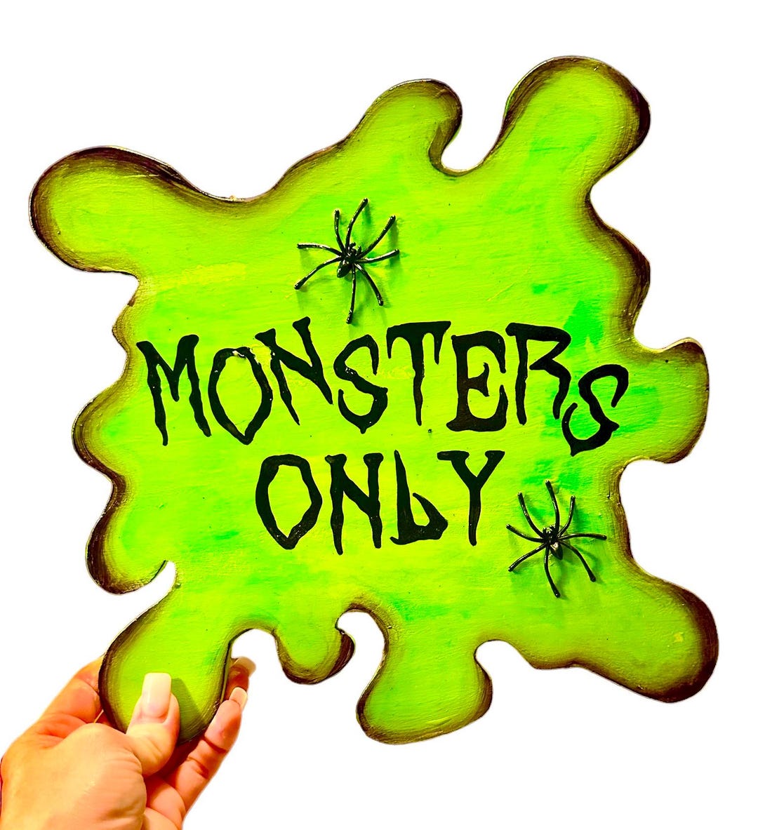 Monsters Only Sign and Wreath Attachment - Etsy