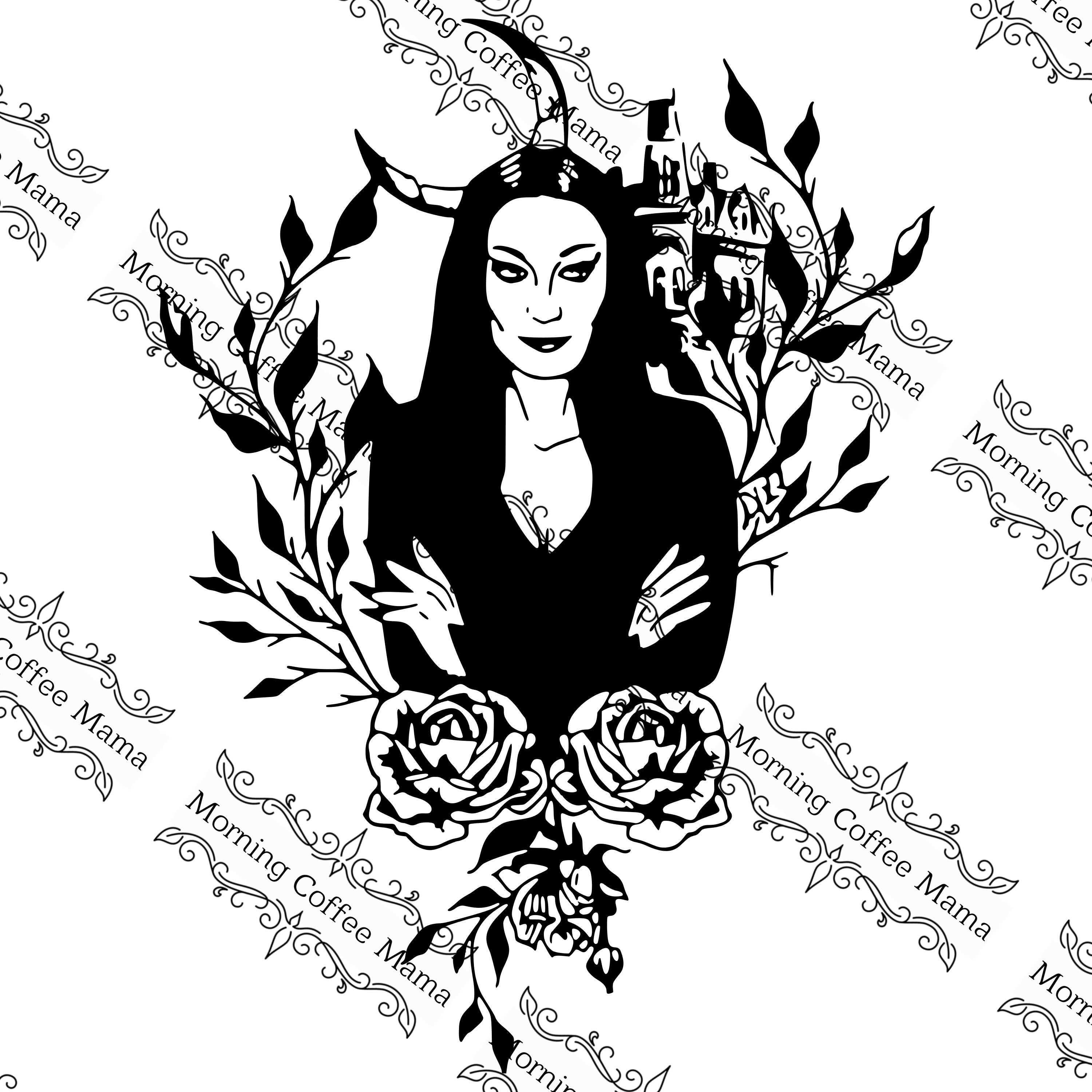 Morticia Adams | Instant Download | SVG Zip File - Etsy Australia