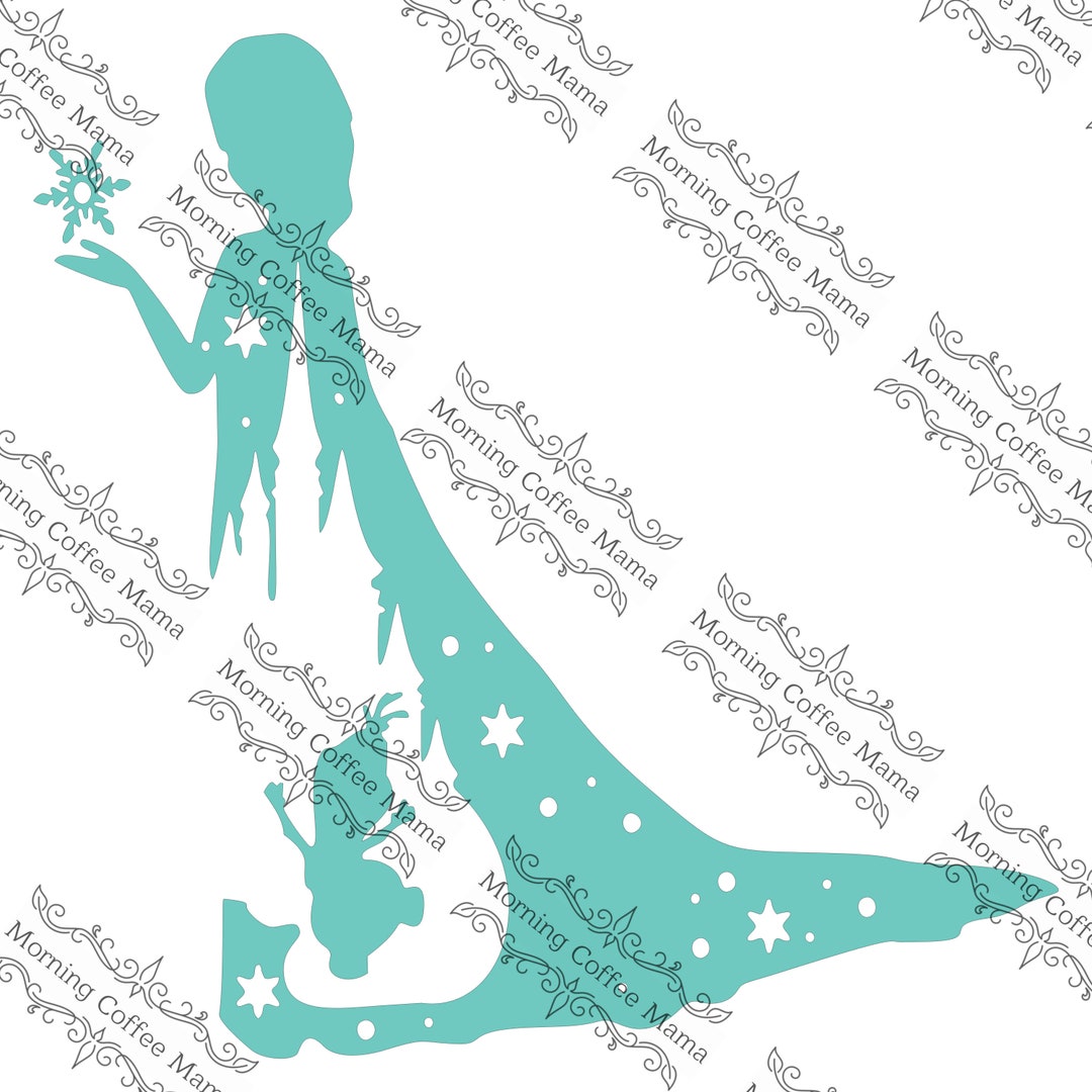 Ice Princess and Snowman Cut File | Instant Download | SVG Zip File - Etsy