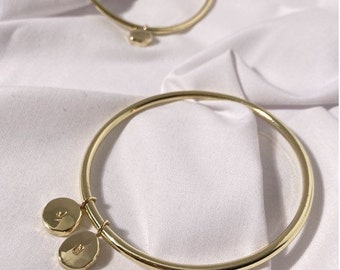 Gold Charm Bangle - Etsy