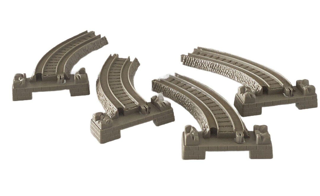 THOMAS THE TANK Trackmaster 4 Sloped Curved 6.5"track Right & Left ...