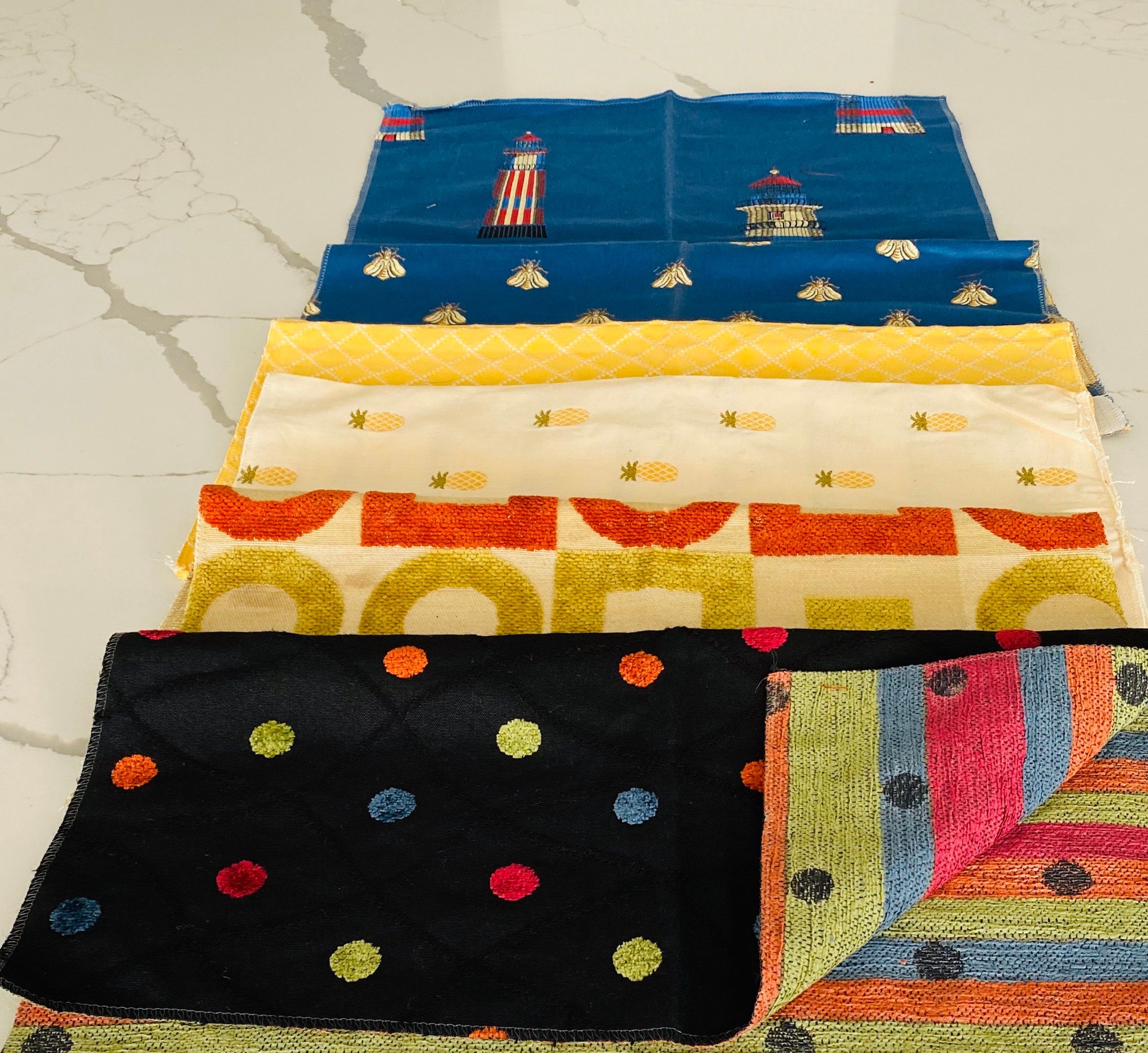 Designer Upholstery Woven Fabric Samples Squares Tapestry - Etsy