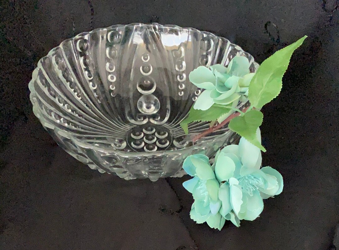 Anchor Hocking Depression Glass Vegetable Fruit Bowl. Burple Bubble ...