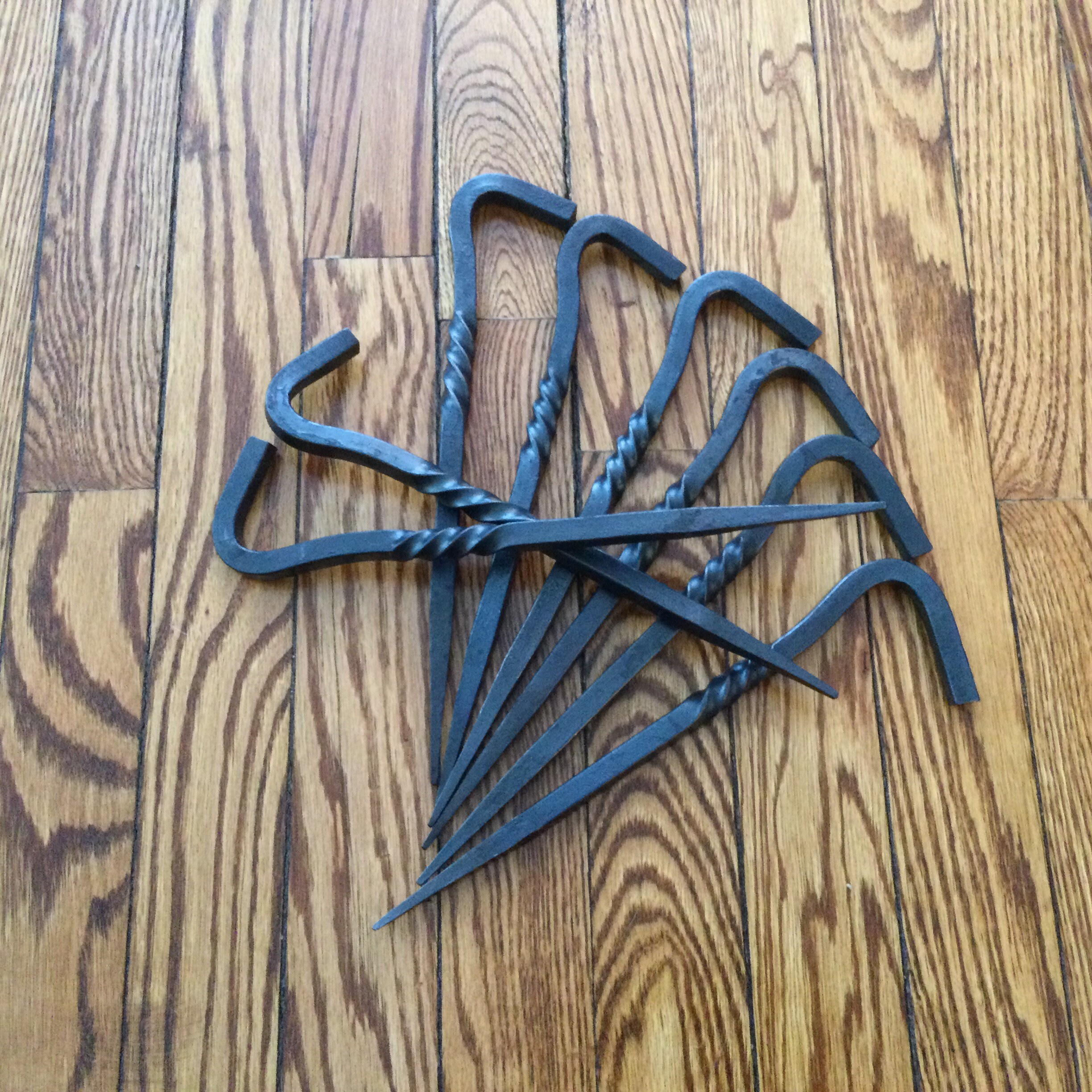 12 Forged Tent Stakes With Bag Hand Made Heavy Duty Non - Etsy Canada