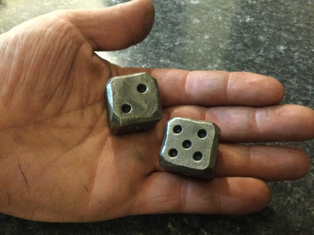 2 Large Dice 1 Hand Forged Dice Set 6th Anniversary Gift - Etsy