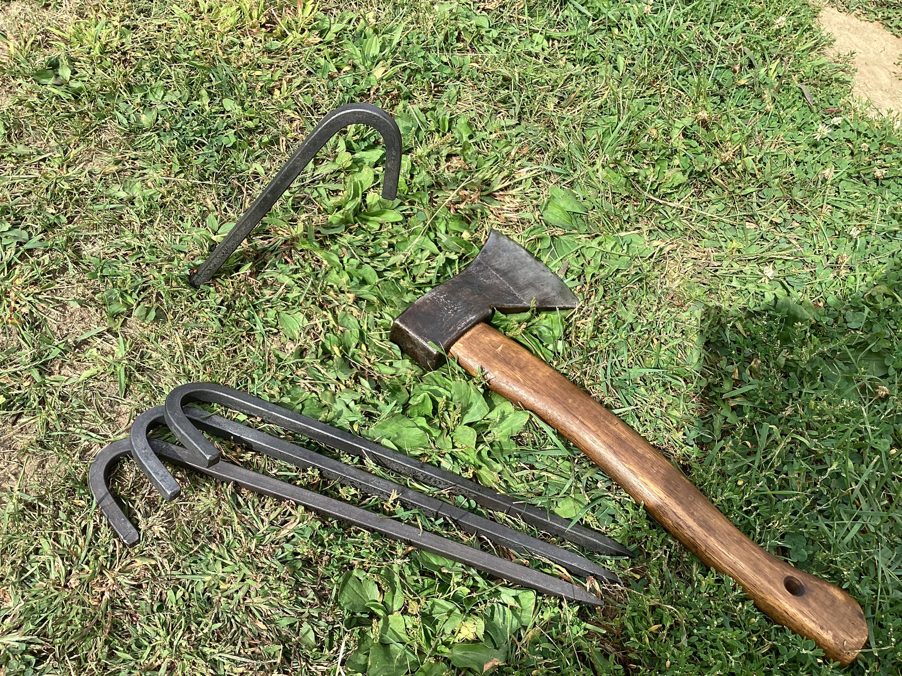 12 Hand Forged Tent Stakes - Etsy