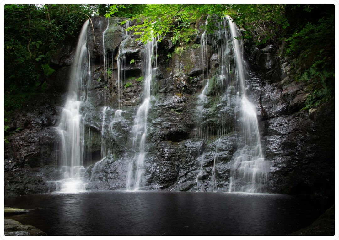 Ess-na-crub Waterfall, Glenariff Forest Waterfall, County Antrim ...