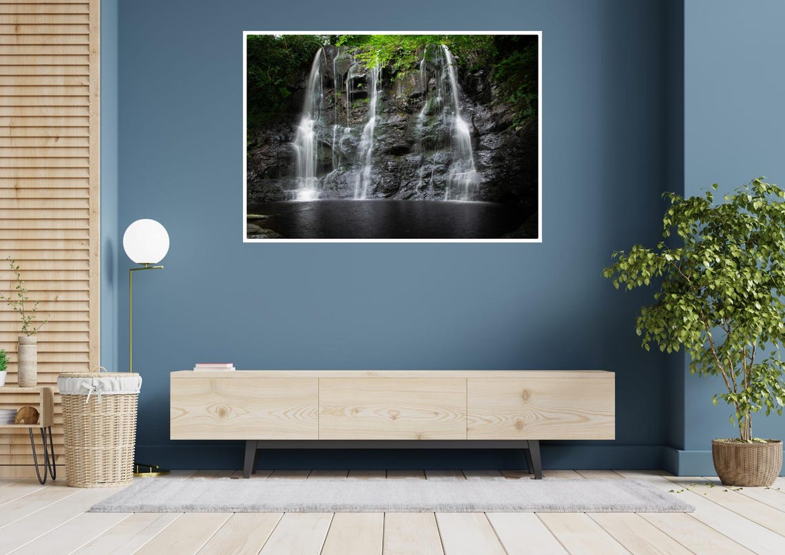 Ess-na-crub Waterfall, Glenariff Forest Waterfall, County Antrim ...