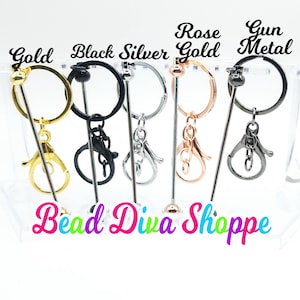 BEADABLE KEYCHAINS - 7 Colors to Choose From - Beadable - Supplies ...
