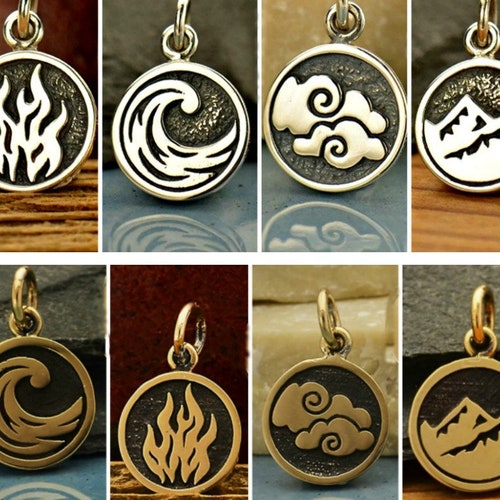 Sterling Silver Stacked Element Natural Bronze Stacked - Etsy