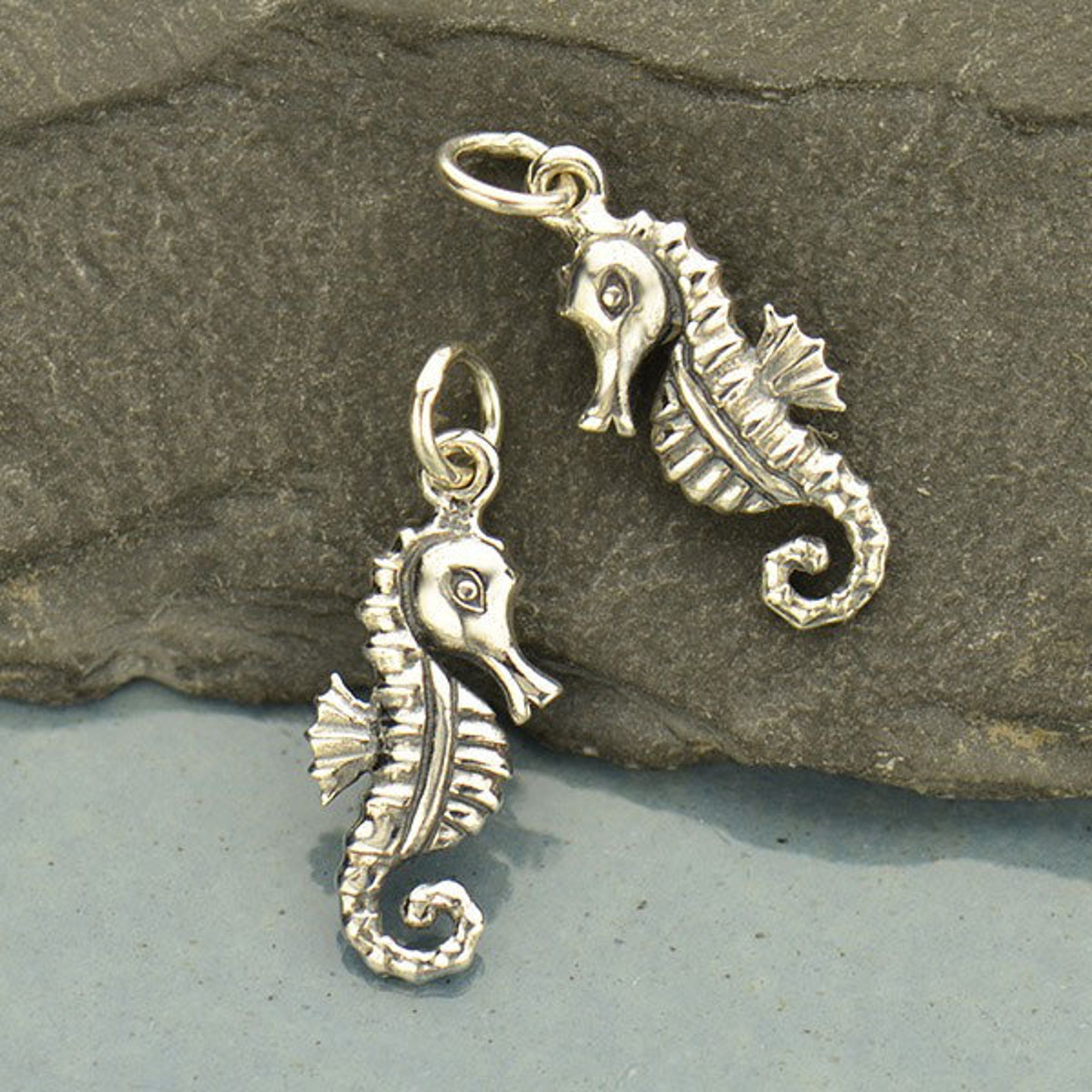 Sterling Silver 3D Seahorse Charm A679 Ocean Lover Charms - Etsy