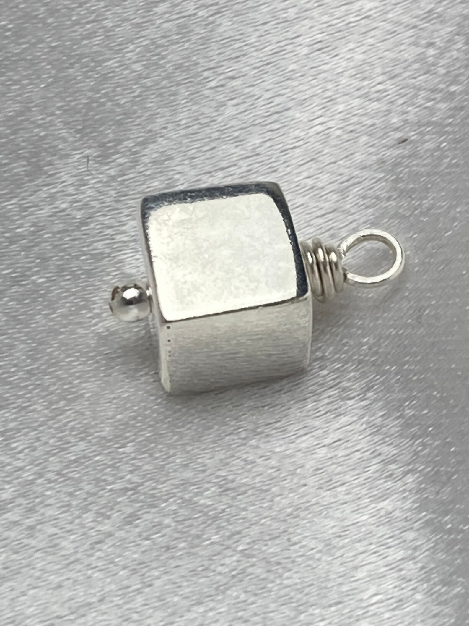 Sterling Silver Cube Charms Hand Wrapped Cube Charms 6mm - Etsy