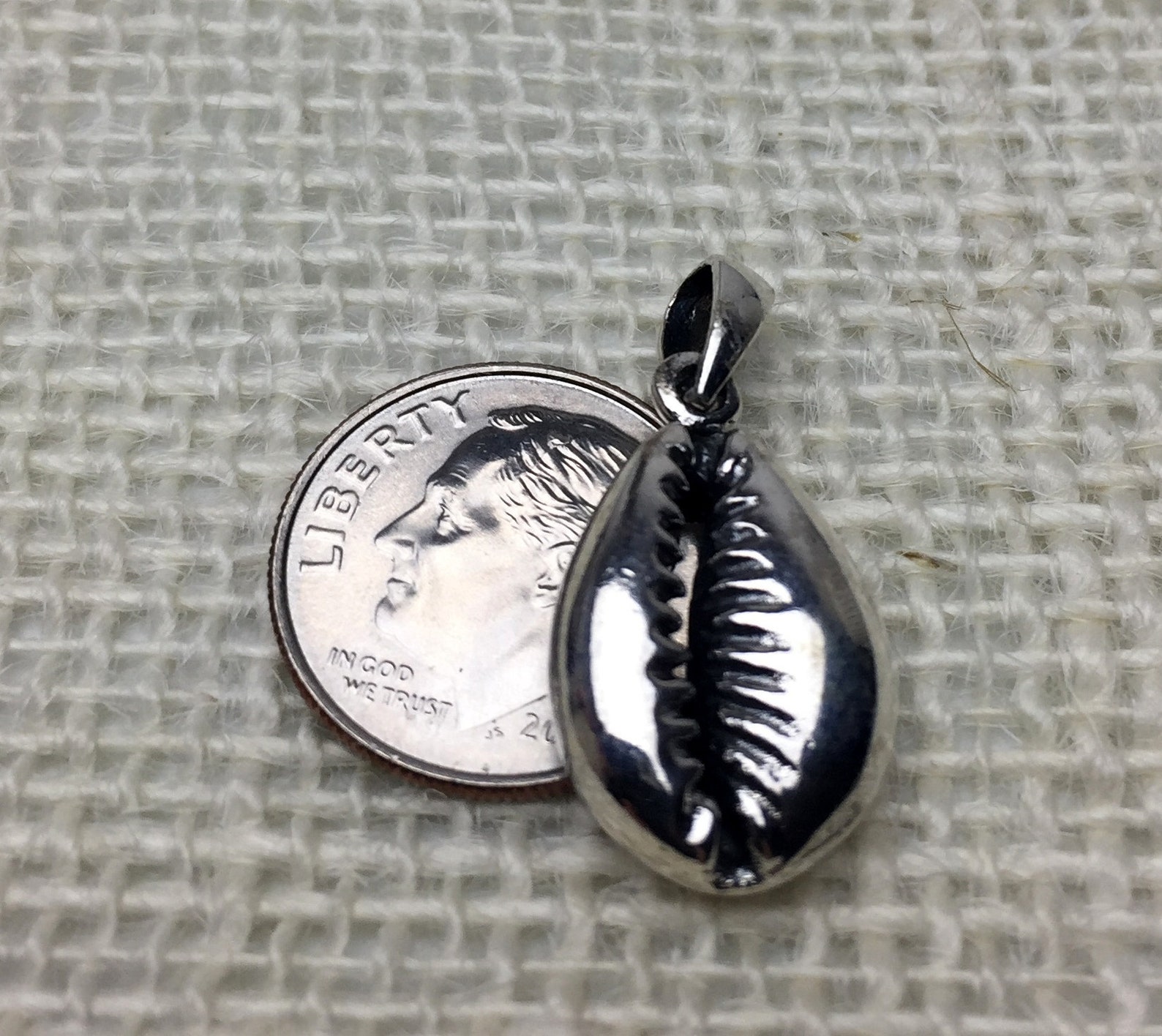 Sterling Silver Cowrie Shell Pendant Small Cowrie Shell | Etsy