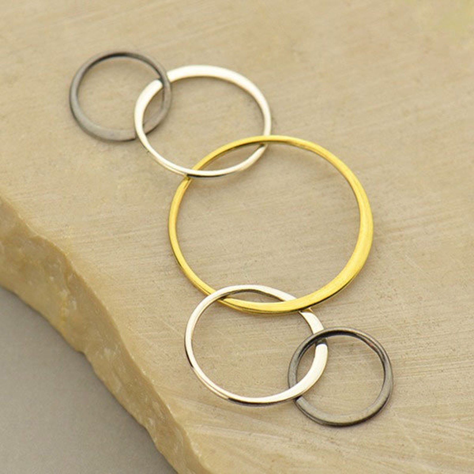 Mixed Metal Five Circles of Life Link -57mm, Mixed Metal Five Circles ...