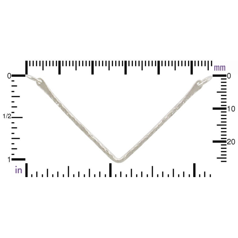 Sterling Silver Hammered Chevron Pendant, Natural Bronze Chevron ...