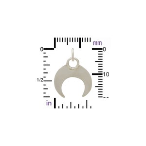 Sterling Silver Inverted Crescent Moon Charm Celestial Moon | Etsy