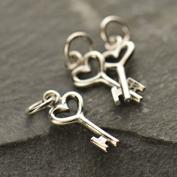 Small Key Charms - Etsy