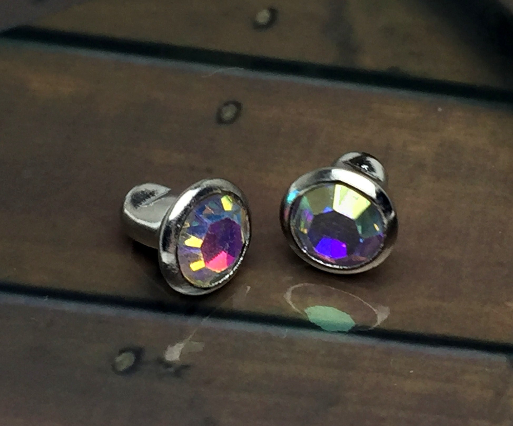 Czech Crystal Snap Rivets, Round- Prism - Etsy