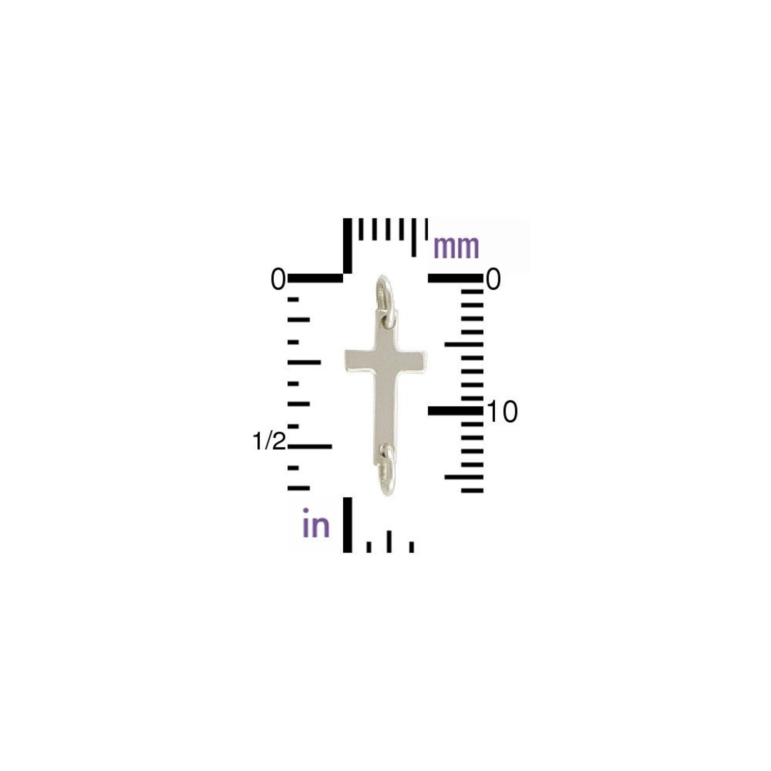 Small Cross Link, Sterling Silver Cross Link, Gold Plated Cross Link ...