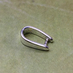 Large Plain Sterling Silver Pinch Bail, S244, Pendant Bail, Sterling ...