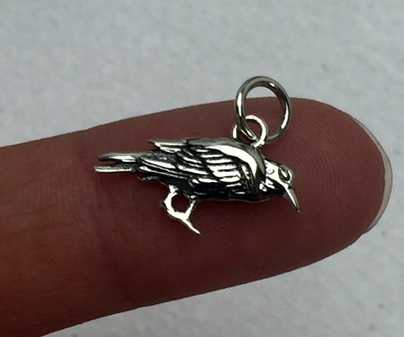 Sterling Silver Raven Charm Baltimore Ravens Double Sided | Etsy