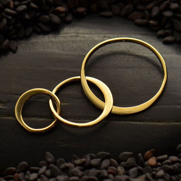 Three Circle Links, Sterling Silver Three Circle Links, Jewelry Links ...