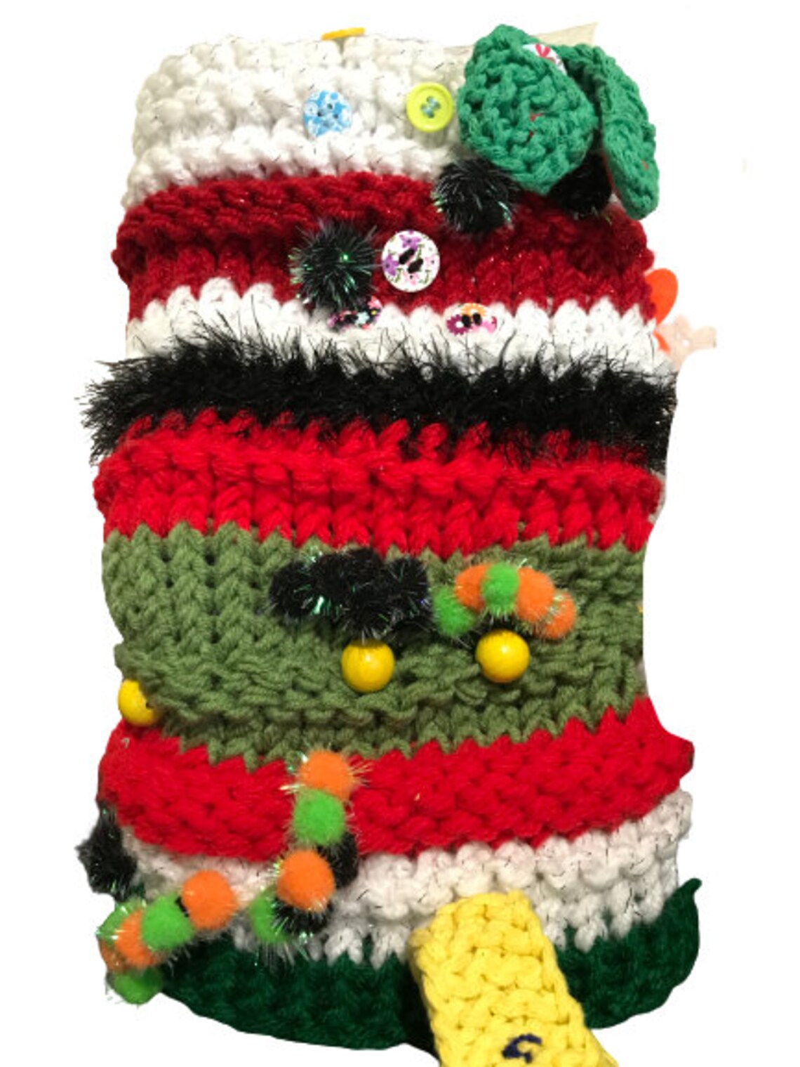 Fidget Sleeve Double Hand Knitted Relief Fiddle Muff Decorated With ...